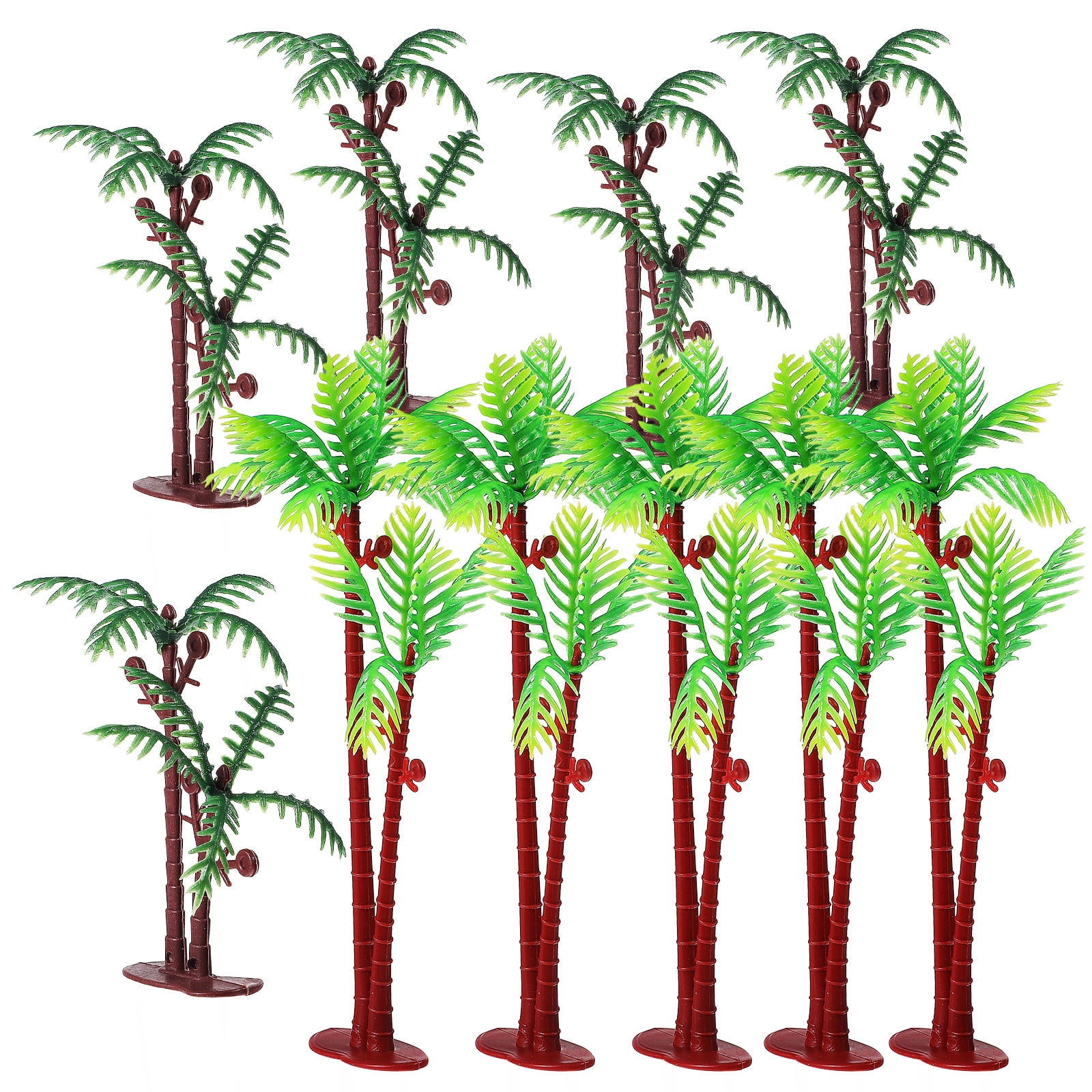 WHAMVOX Tropical Party Decorations with Artificial Plastic Palm Trees ...