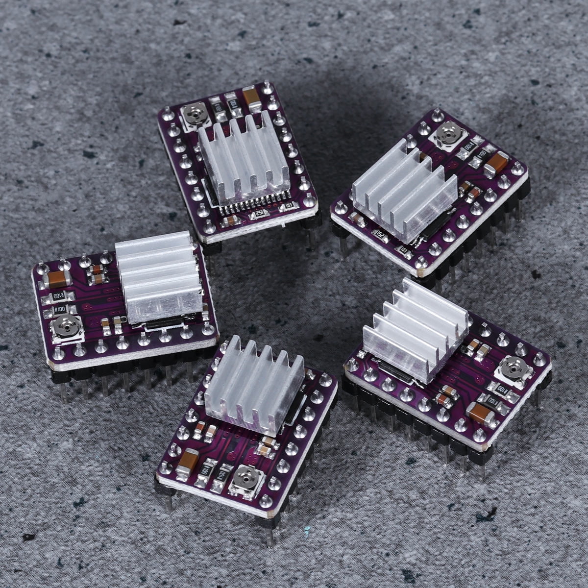 WHAMVOX UEETEK 5 Pcs Stepper Motor Driver Module 4-Layer with Mini Heat ...