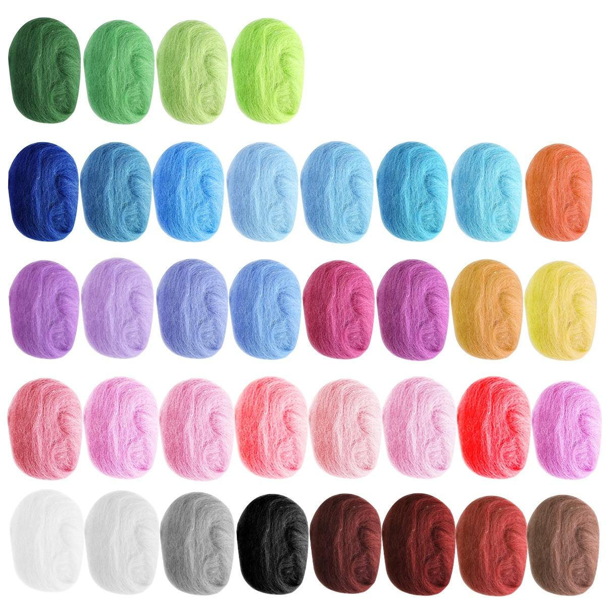 WHAMVOX ULTNICE 36 Colors Wool Roving Fibre Wool Yarn Roving For Needle ...