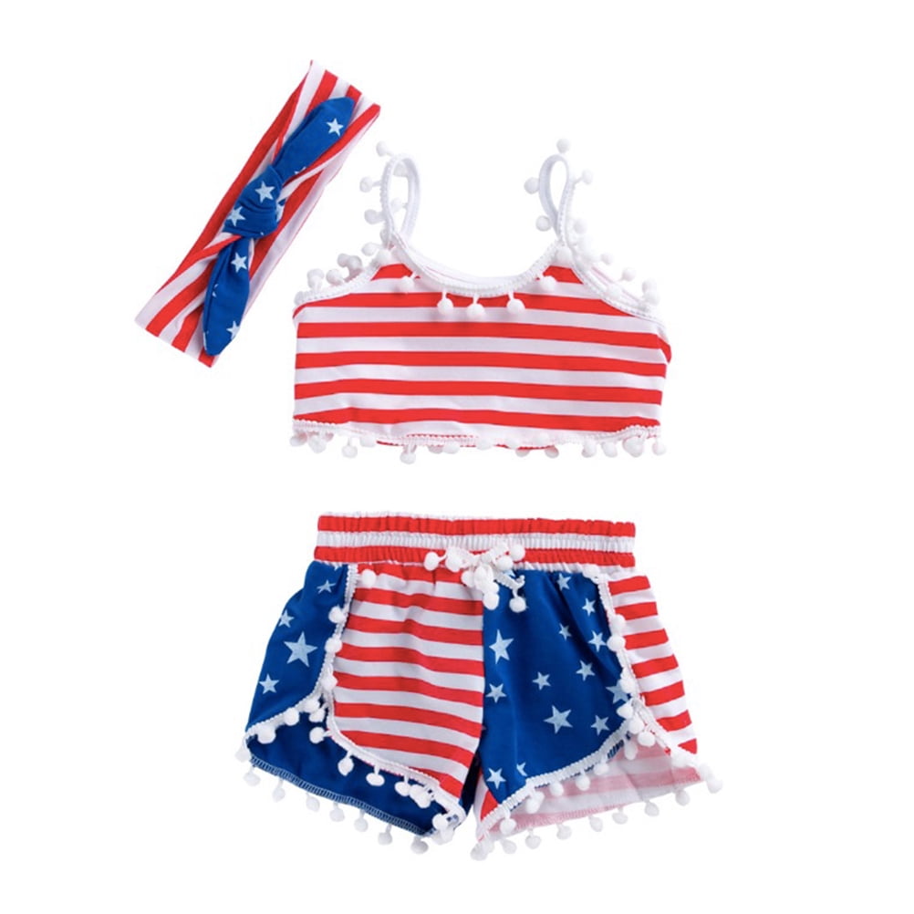 WHAMVOX US Independence Day Kids Costume Set Party Dressed Up Clothing ...