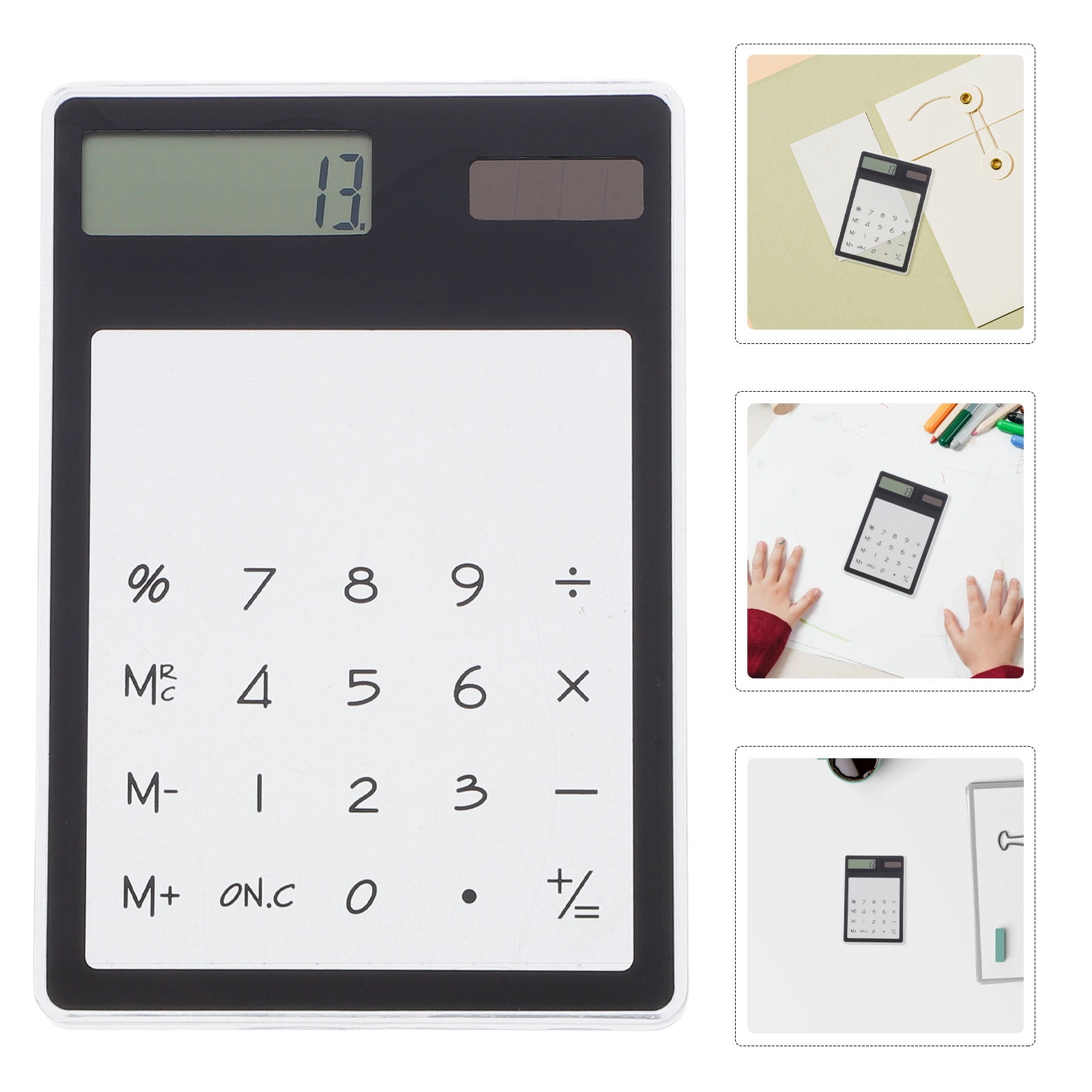 WHAMVOX Unique Transparent Touch Panel Design Solar Powered Calculator ...