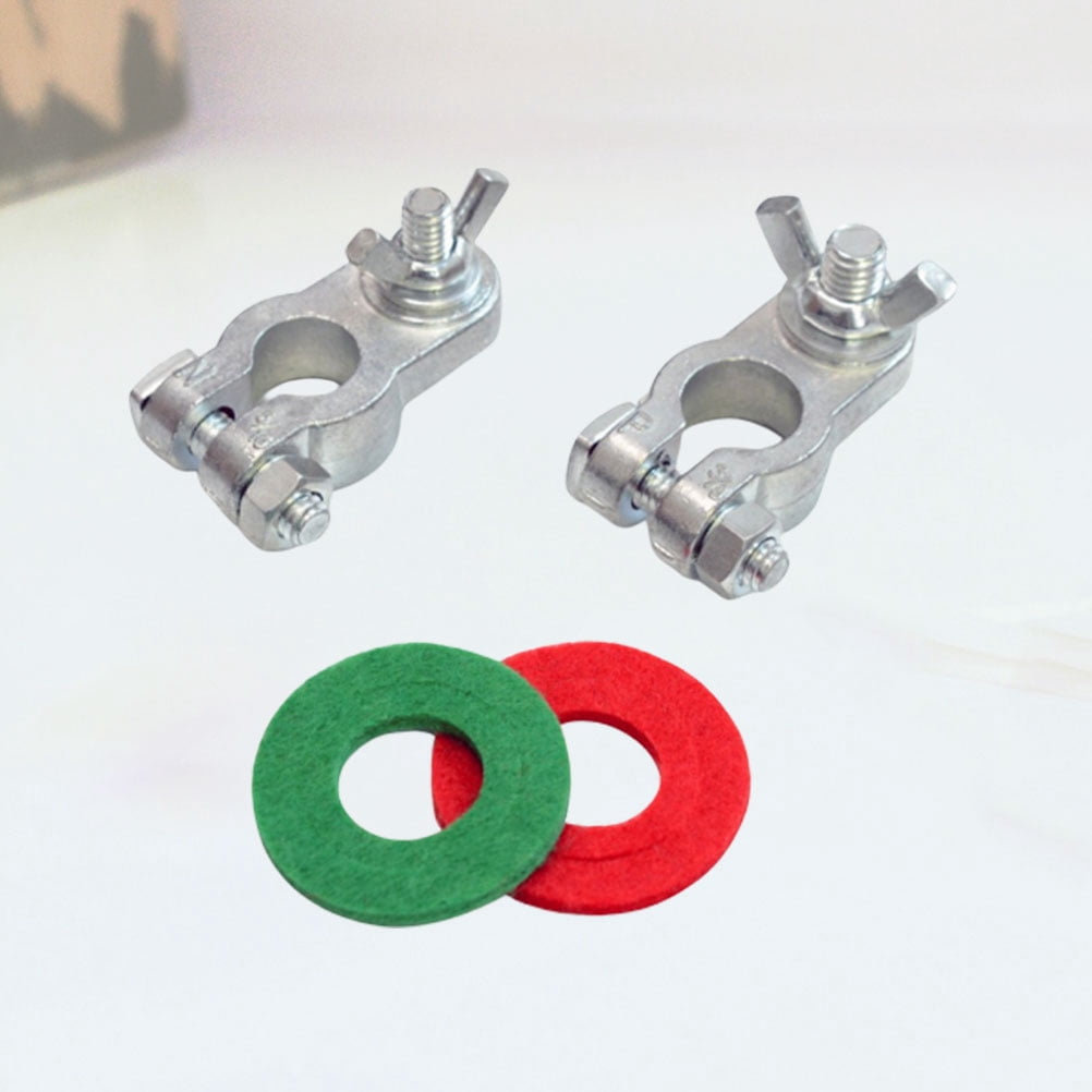 WHAMVOX Universal Car Battery Terminal Clamp with Positive Negative ...