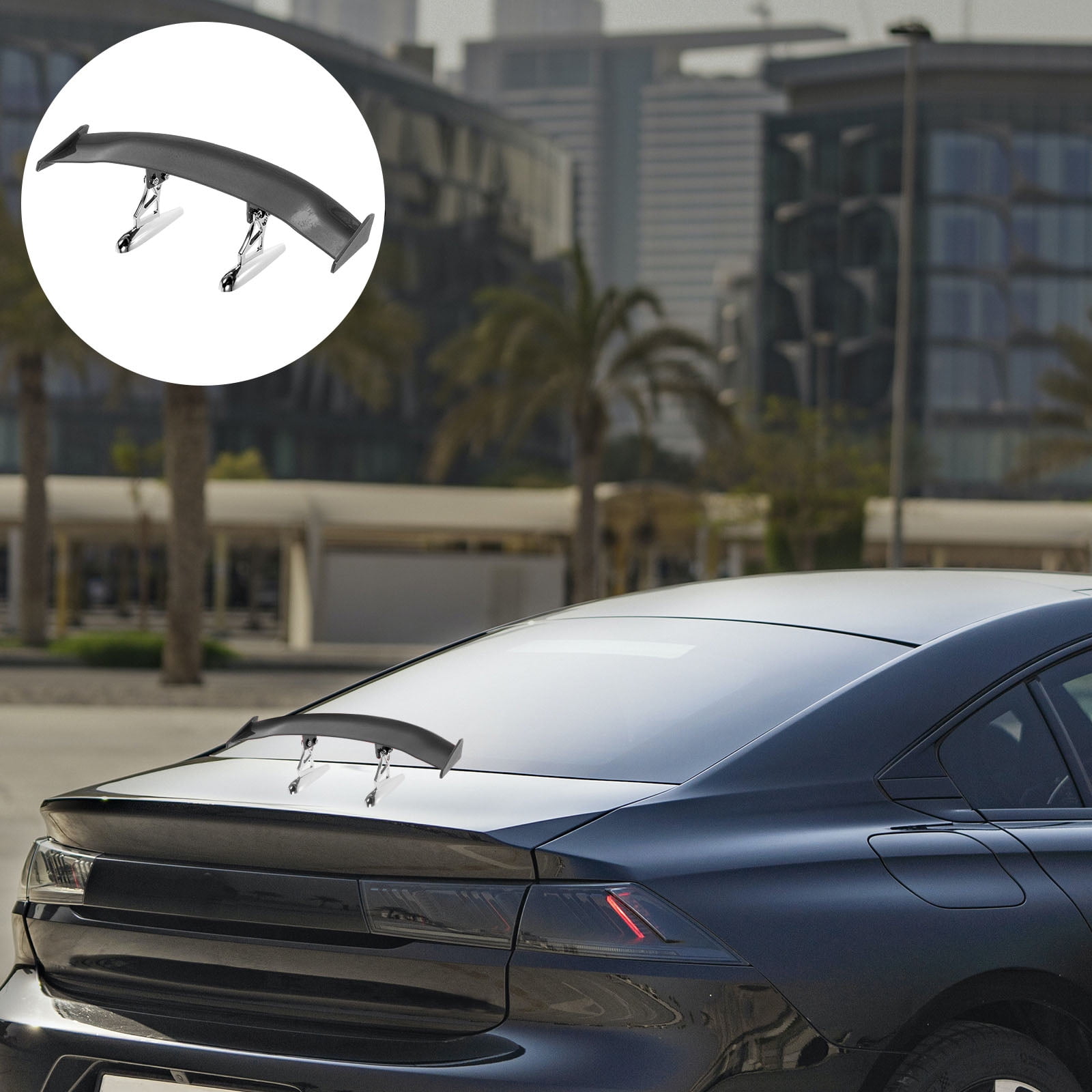 WHAMVOX Universal Car Rear Spoiler Tail Wing for Black ABS Material ...