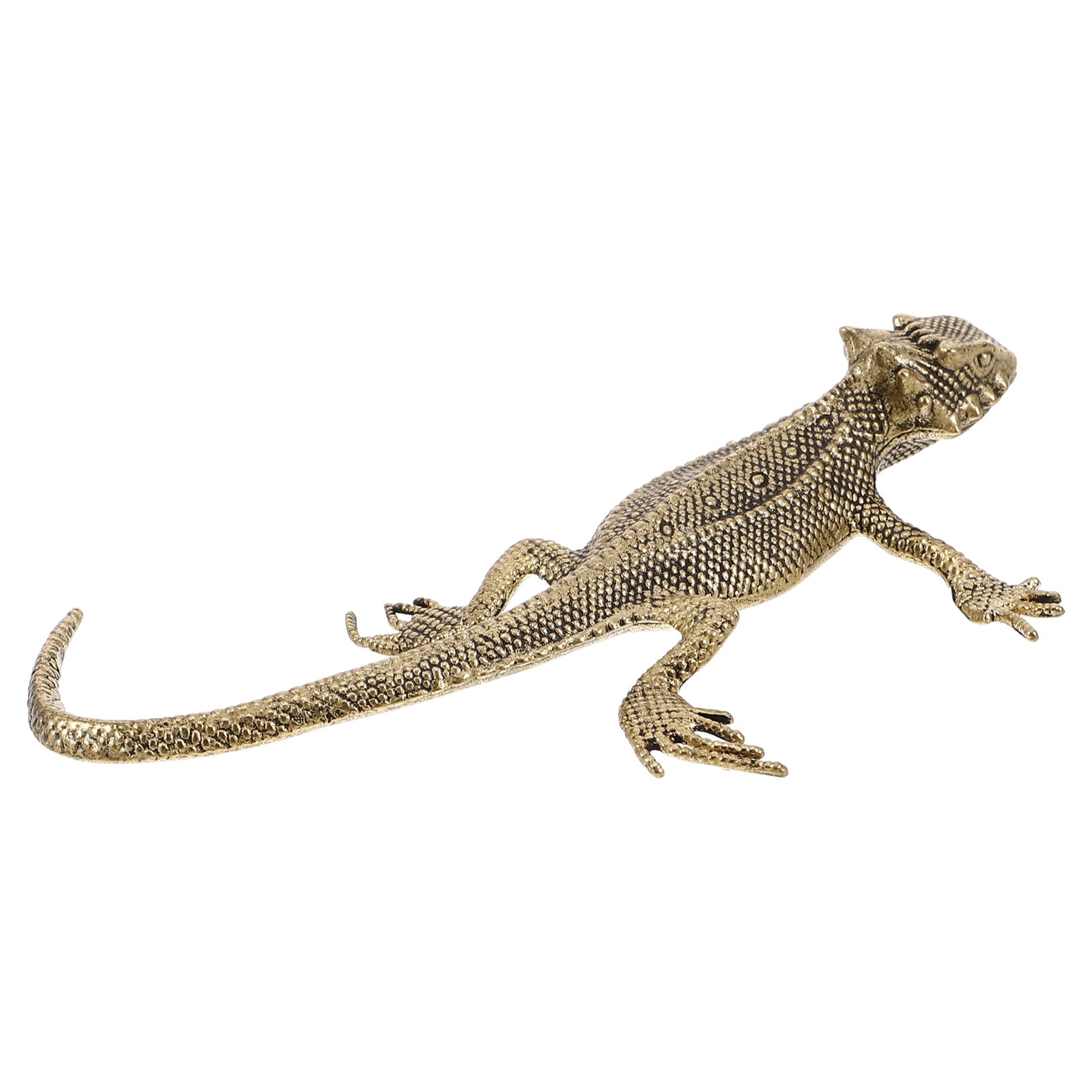 WHAMVOX Vintage Brass Lizard Figurine Realistic Lizard Sculpture Small ...