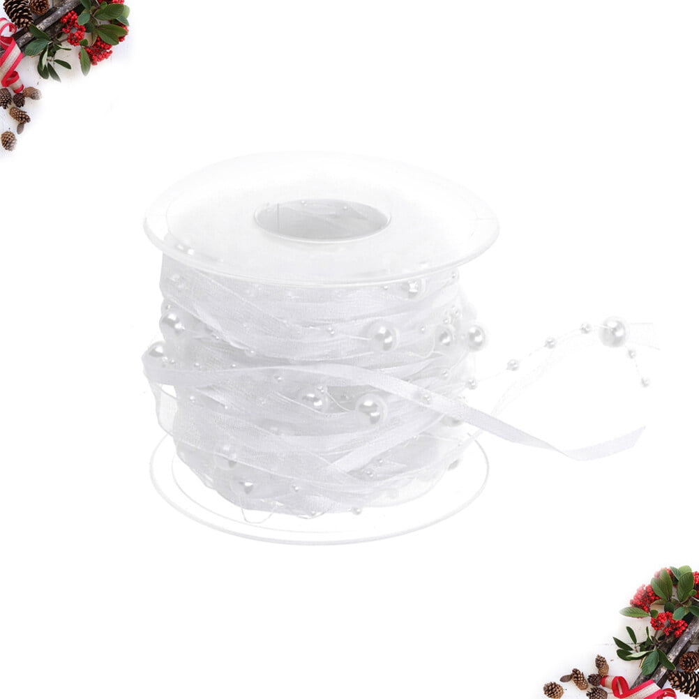 WHAMVOX Vintage Lace Ribbon Sheer Ribbons for Crafts White Invite Bride ...