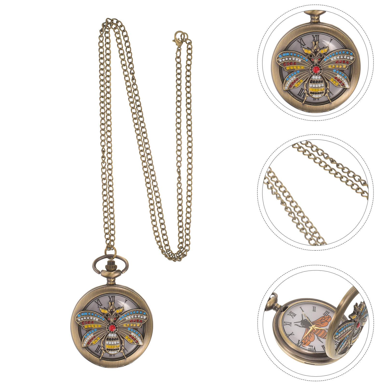 WHAMVOX Vintage Pocket Watch Decorative Pocket Watch Men Pocket Watch ...