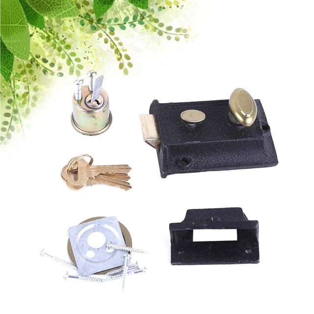 WHAMVOX Vintage Spring Outer Door Lock Cast Iron Lock Durable Anti ...