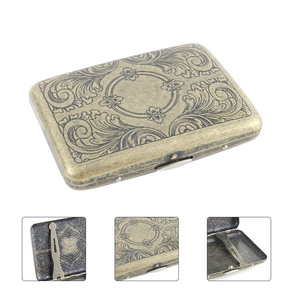 WHAMVOX 1Pcs Rectangular Stainless Steel Cigarette Case for Cigarettes ...