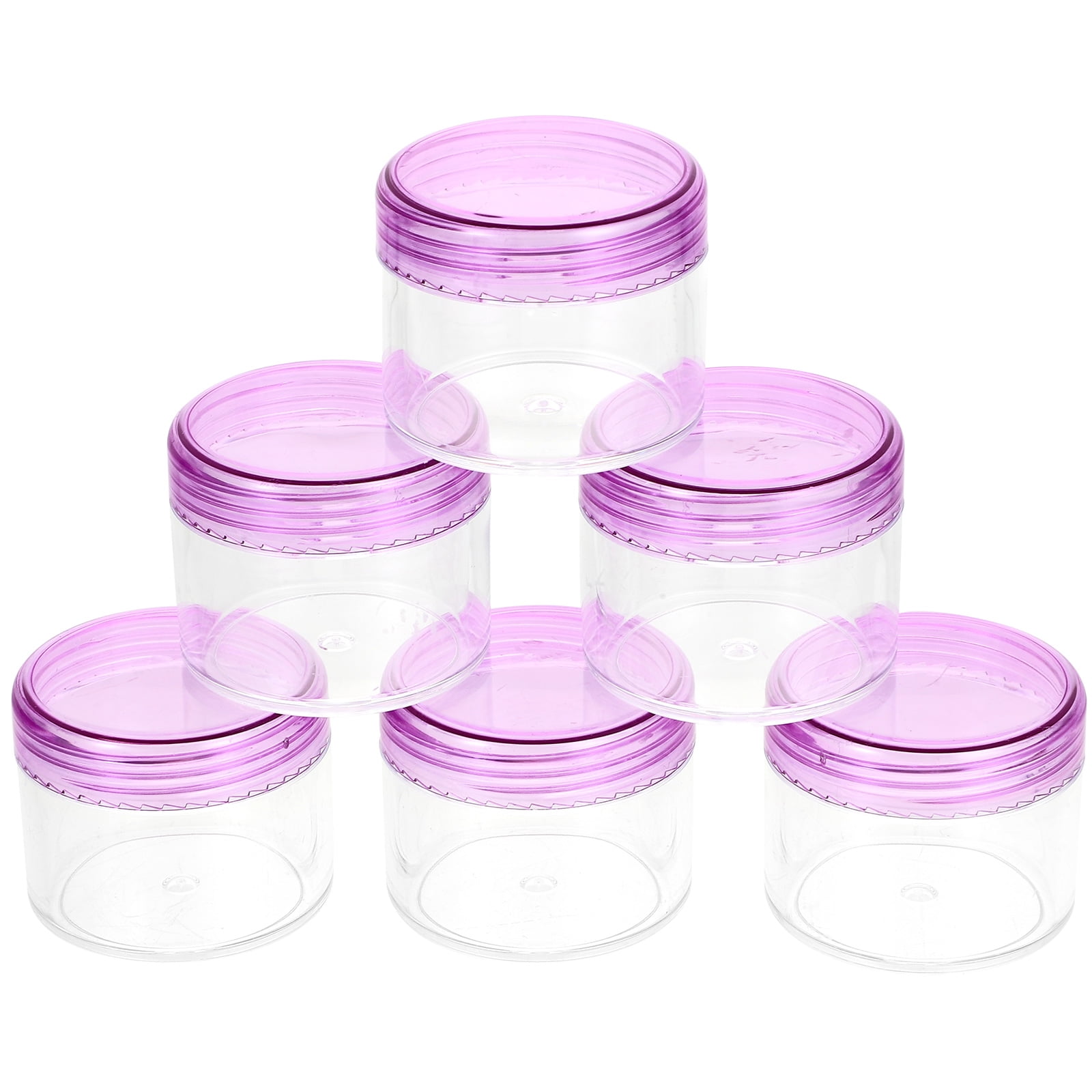 WHAMVOX Violet Plastic Containers with Lids for Storage Compact Size ...
