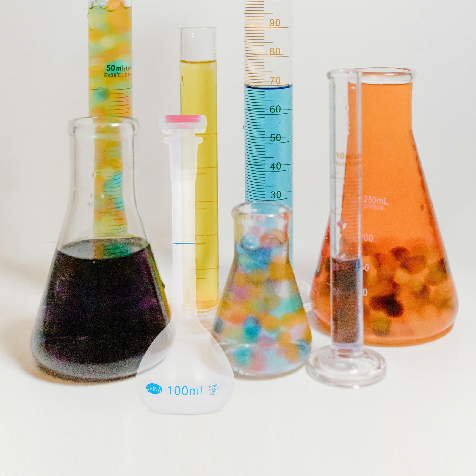 WHAMVOX Volumetric Flask Laboratory Supply Transparent Science Flask ...