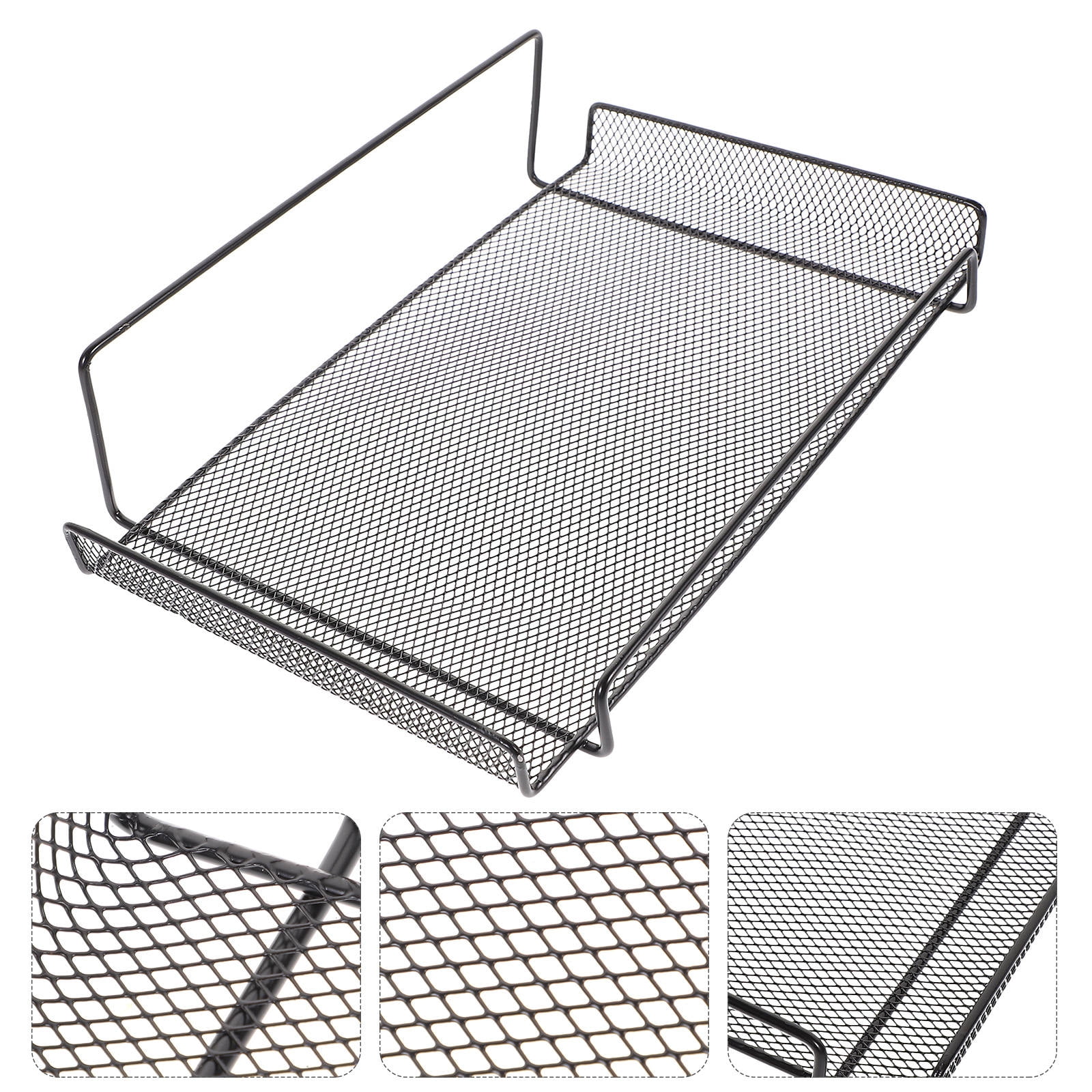 WHAMVOX Wall Mounted Router Shelf Iron Black Storage Bracket 1Pcs 11 ...