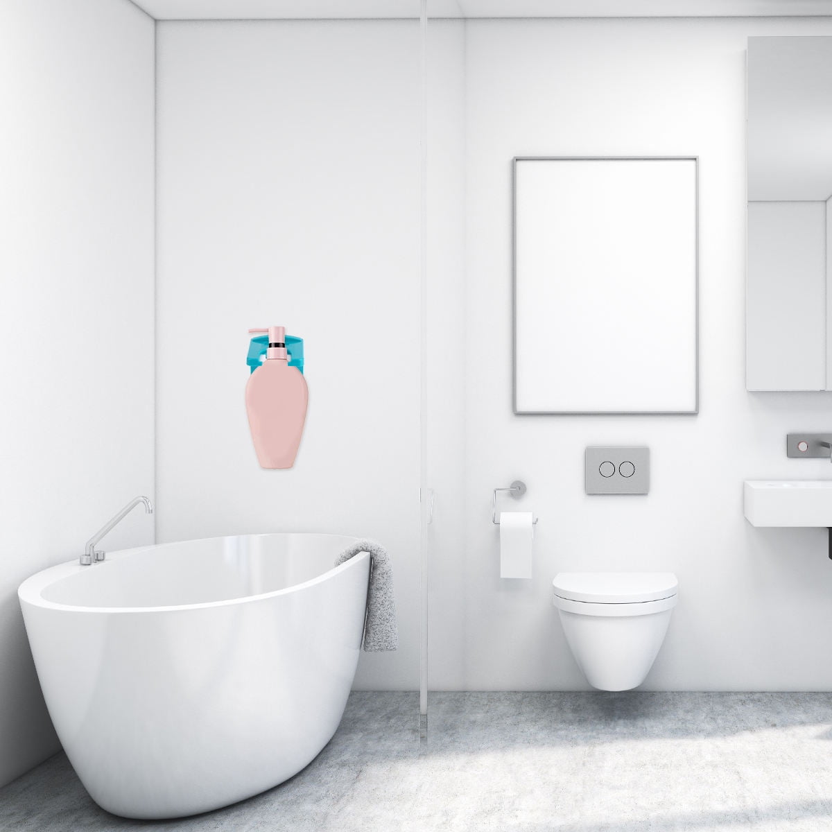 WHAMVOX Wall Mount Traceless and Waterproof Soap Hanger Bottle Hanging ...