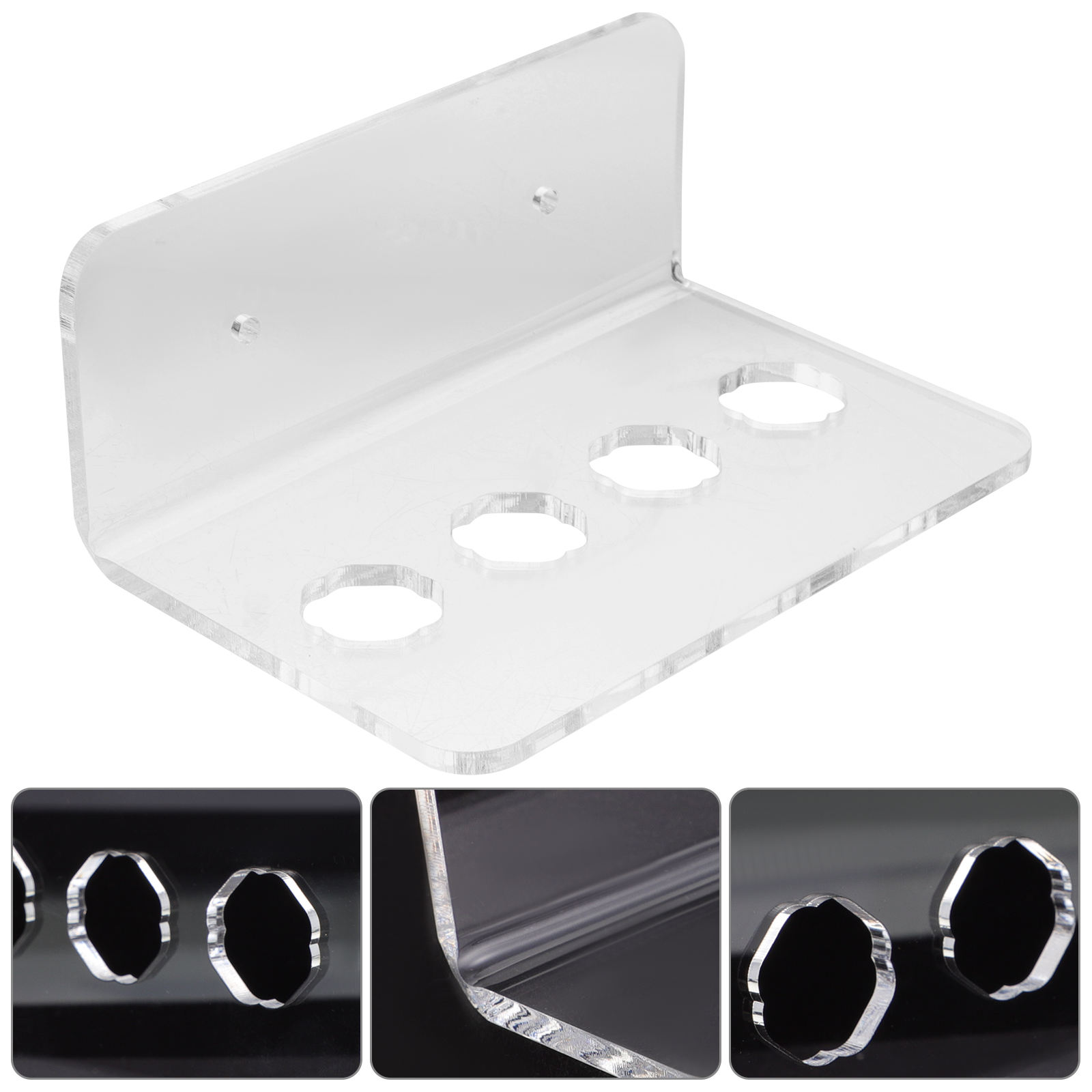 WHAMVOX Wall Mounted Acrylic Scissor Holder for Storage Transparent ...