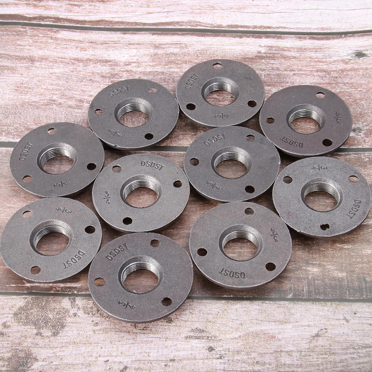 WHAMVOX Wall Mounted Iron Fittings with Threaded Floor Flange for ...