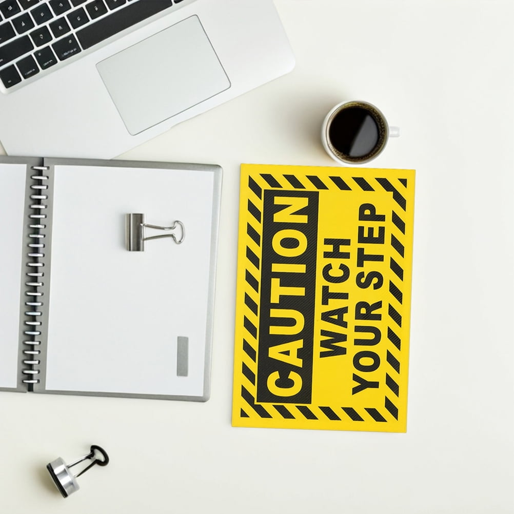 WHAMVOX Watch Your Step Sign Pvc Caution Watch Your Step Sign Sticker ...