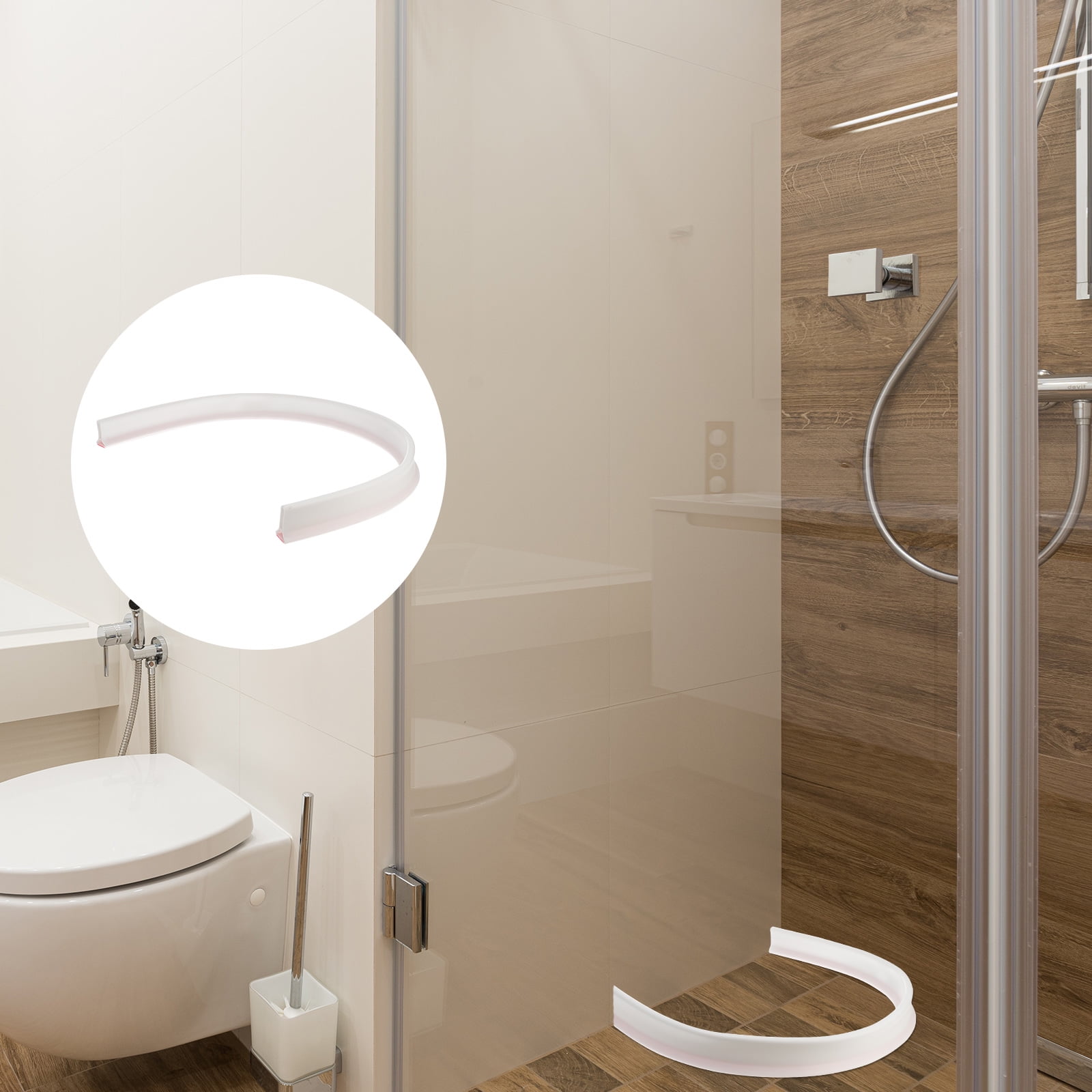 WHAMVOX Water Barrier Bathroom Shower Threshold Retaining Strip ...