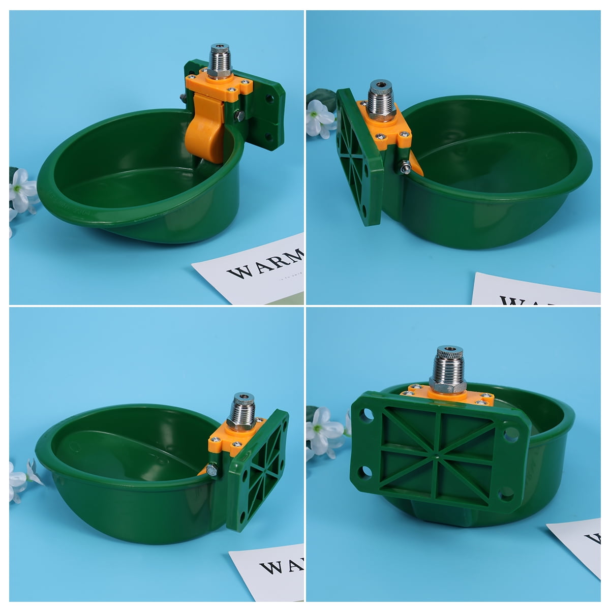 COMPUKAS Clean Water Supply Water Feeder Green 1Pcs Stainless Steel ...