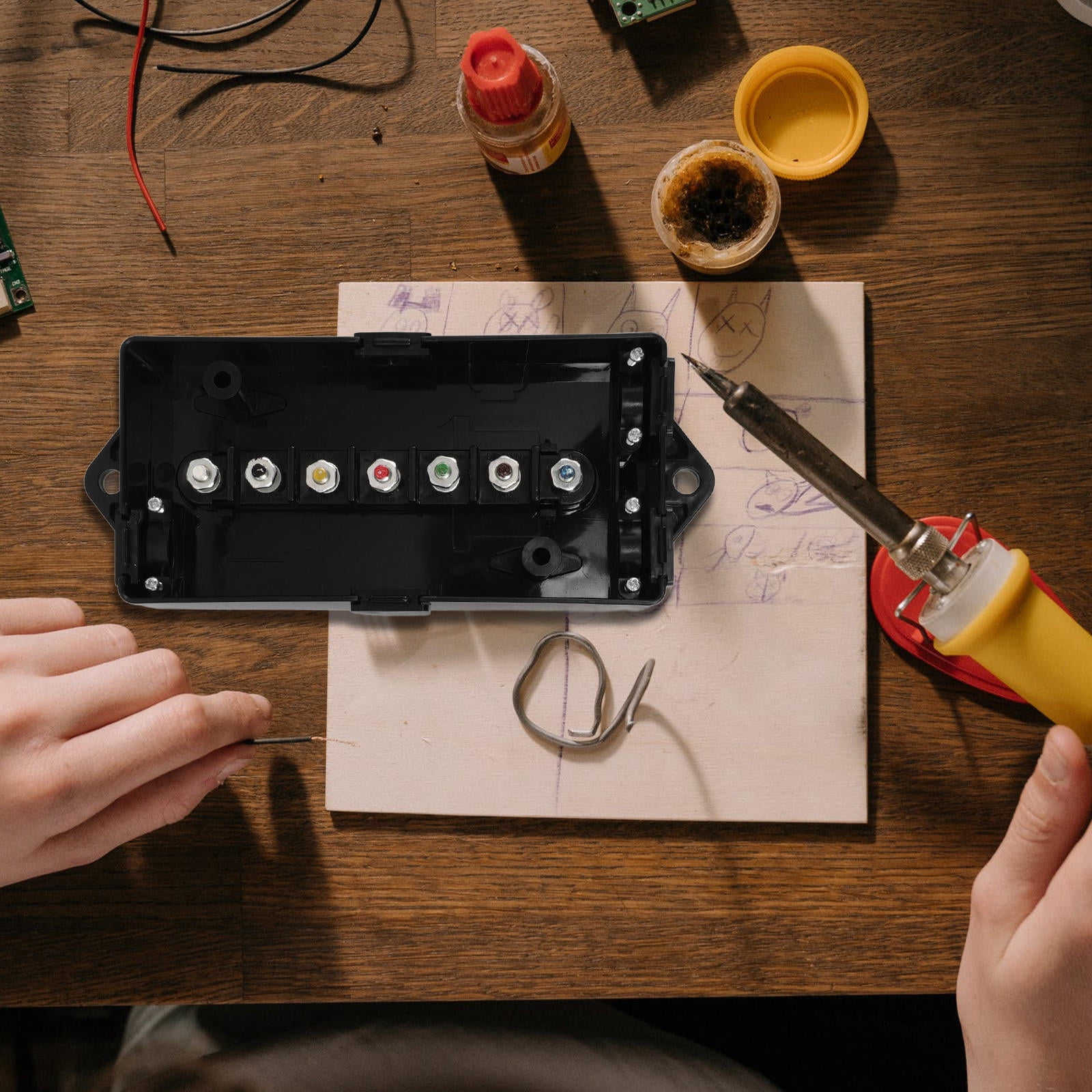 WHAMVOX Waterproof Trailer Wire Box 7 Way Trailer Wiring Box Trailer ...