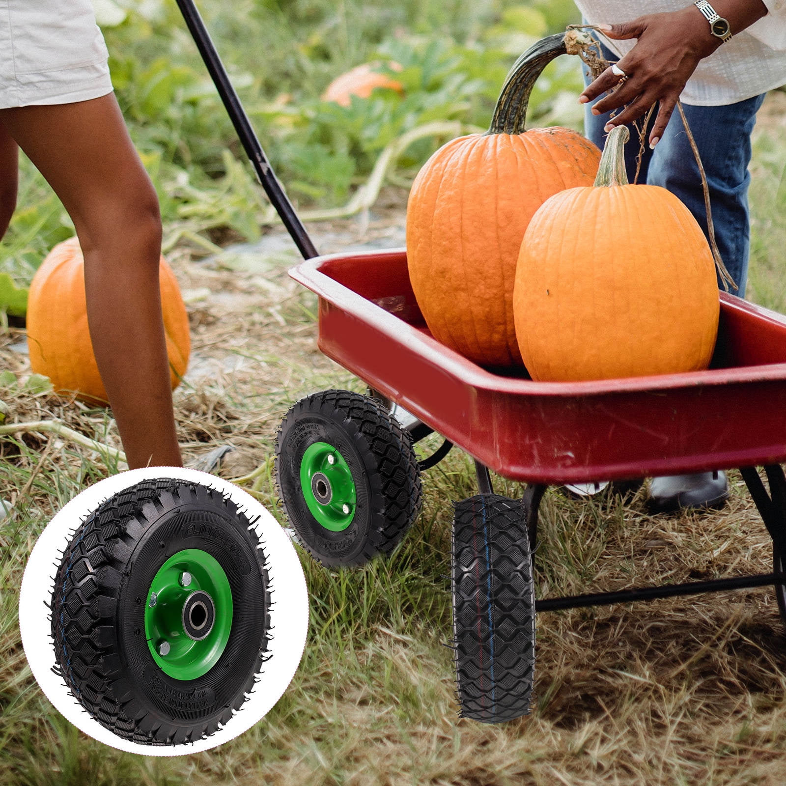 WHAMVOX Wheelbarrows Tire Wheels Pneumatic Garden Toddler Child ...