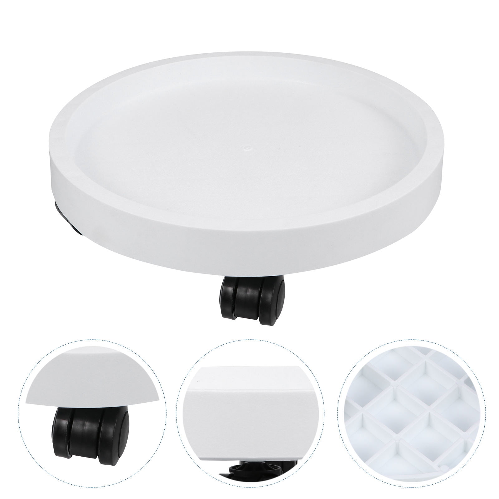 WHAMVOX Wheeled Pot Holder Round Flower Stand Large Plant with Wheels ...