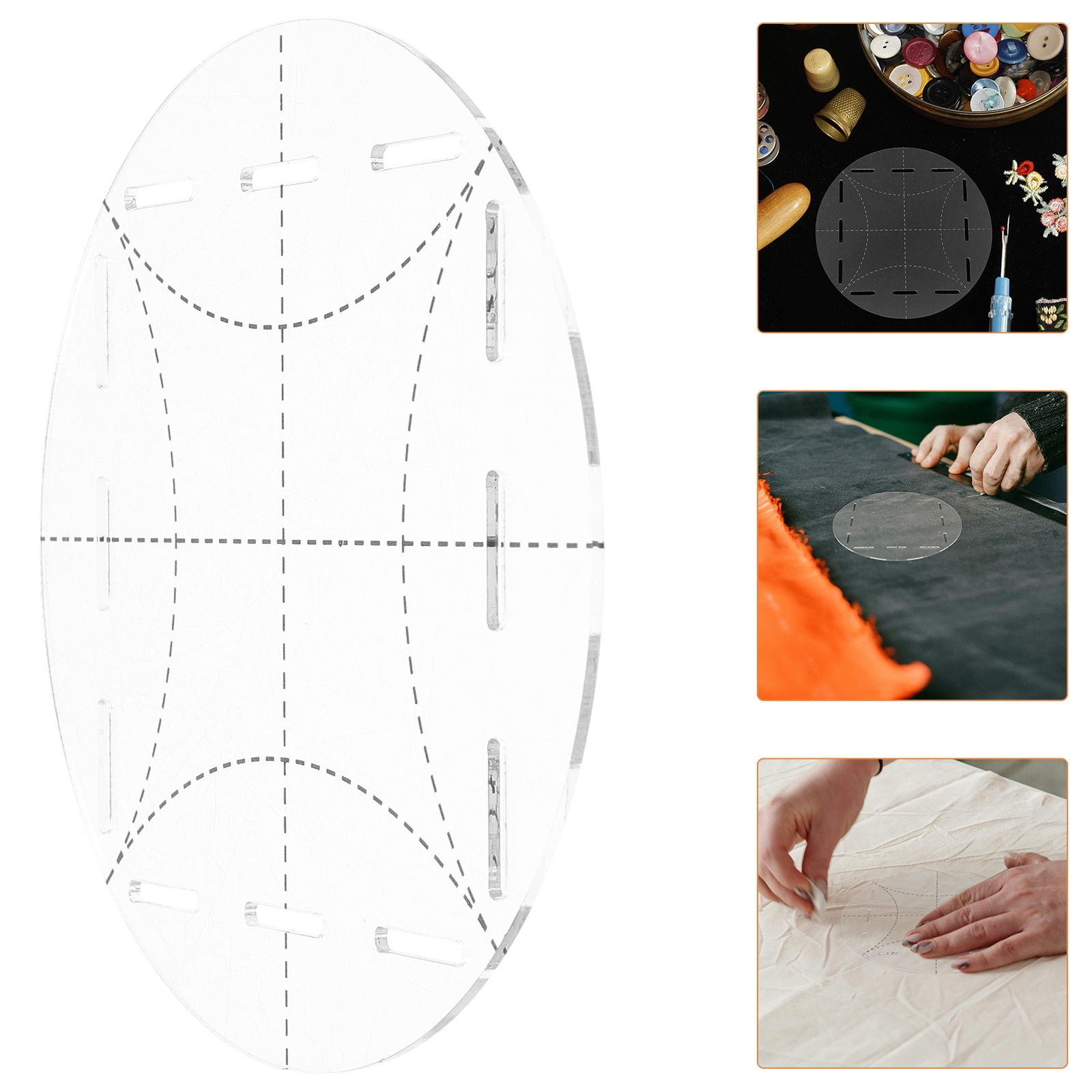 WHAMVOX White Acrylic Quilting Ruler for DIY Portable and Durable ...