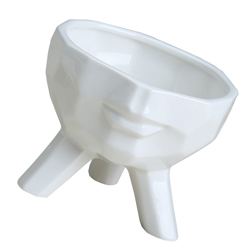 WHAMVOX White Ceramic Succulent Planter with Human Face Design for ...