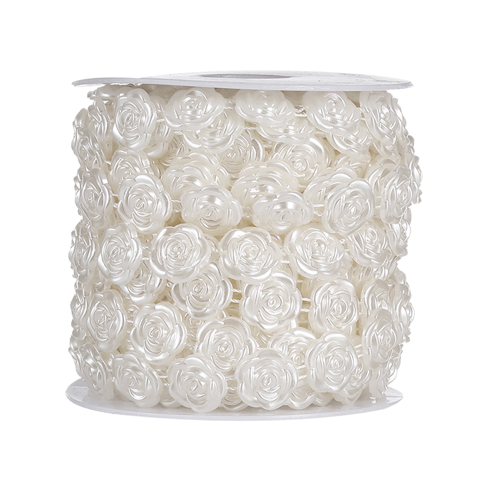 YSNOOWE Rose Flower Chain Applique White Plastic 1 Roll Kids Costume ...