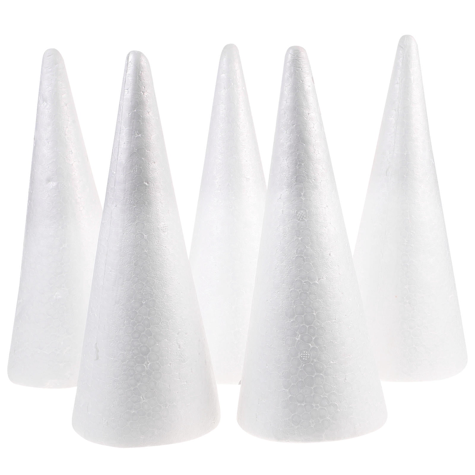 WHAMVOX White Cones 5Pcs Foam For Crafts Diy Projects And Christmas ...