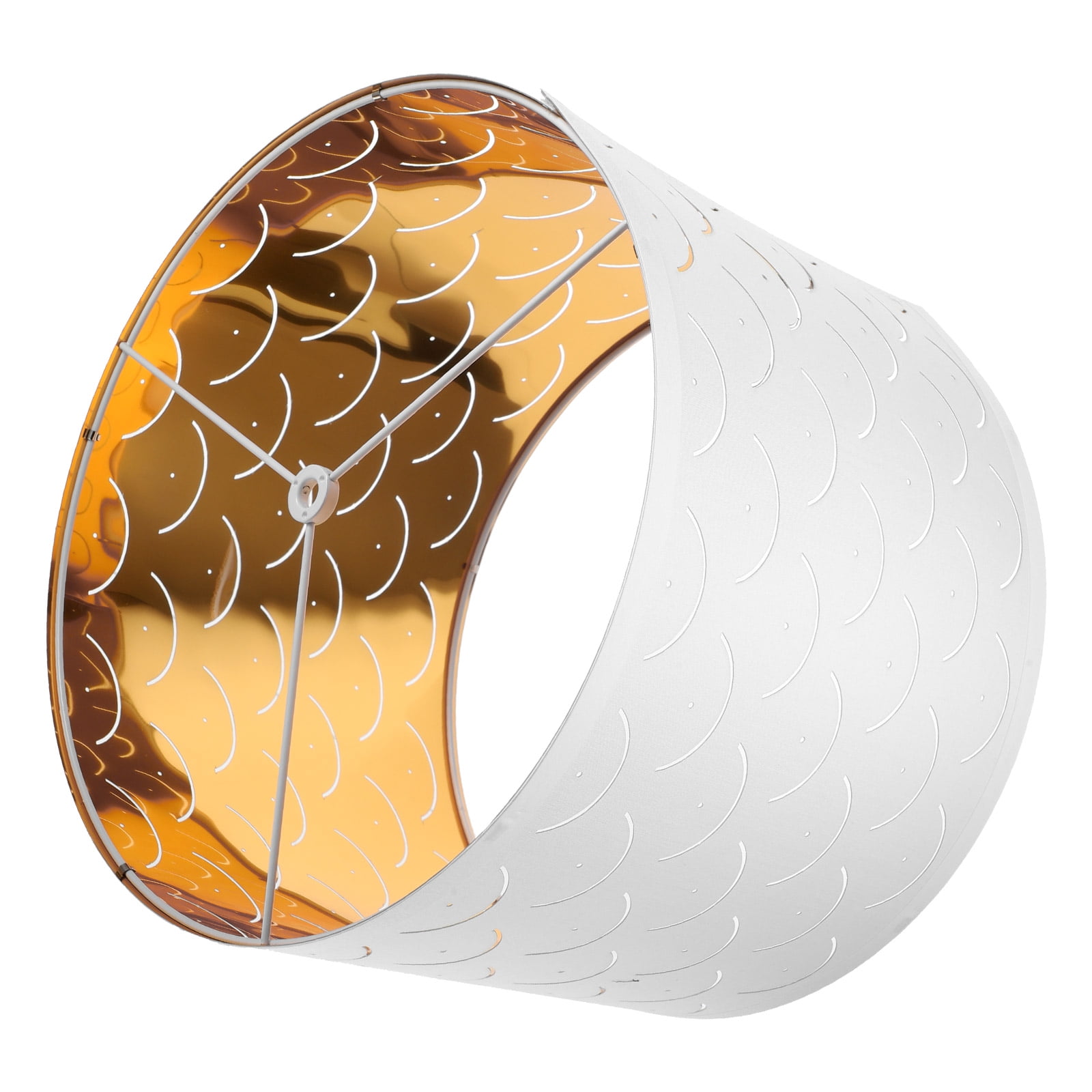 WHAMVOX White Fabric Lamp Shade with Iron Base for Decor Design Fits ...