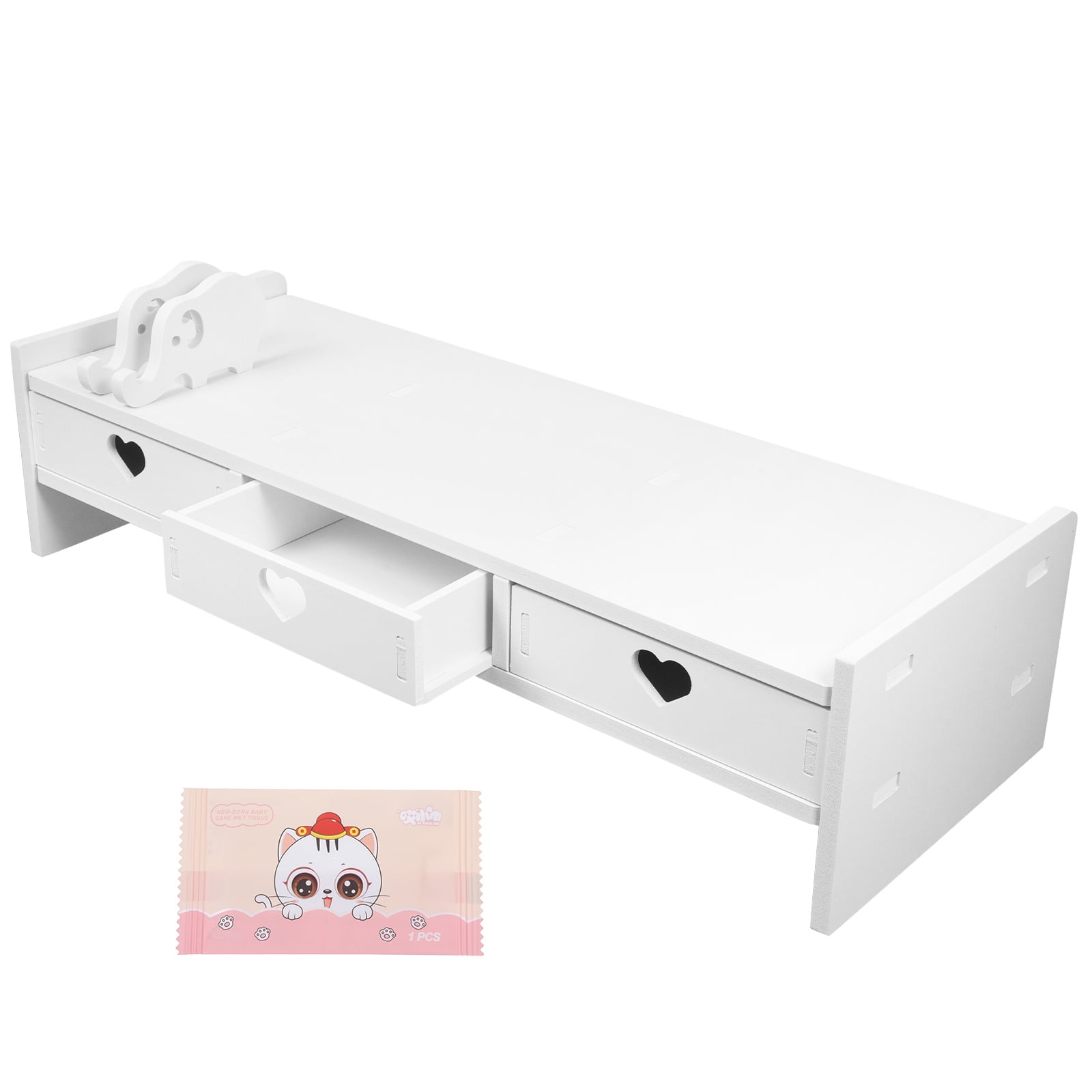 YSNOOWE Laptop Riser with Drawer Monitor Riser White PVC 1Set - Walmart.com
