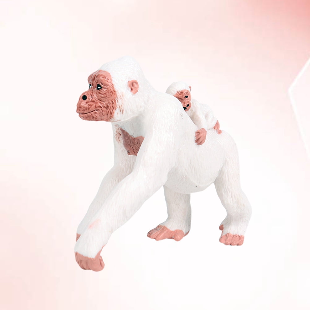WHAMVOX White PVC Toy Monkey for Kids Educational Animal Cognizance ...