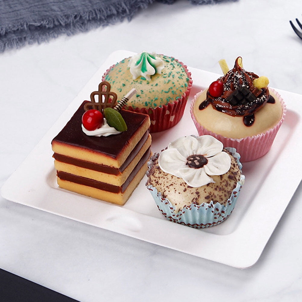 WHAMVOX White Paper Cake Tray for Home Use Safe Disposable Dessert ...