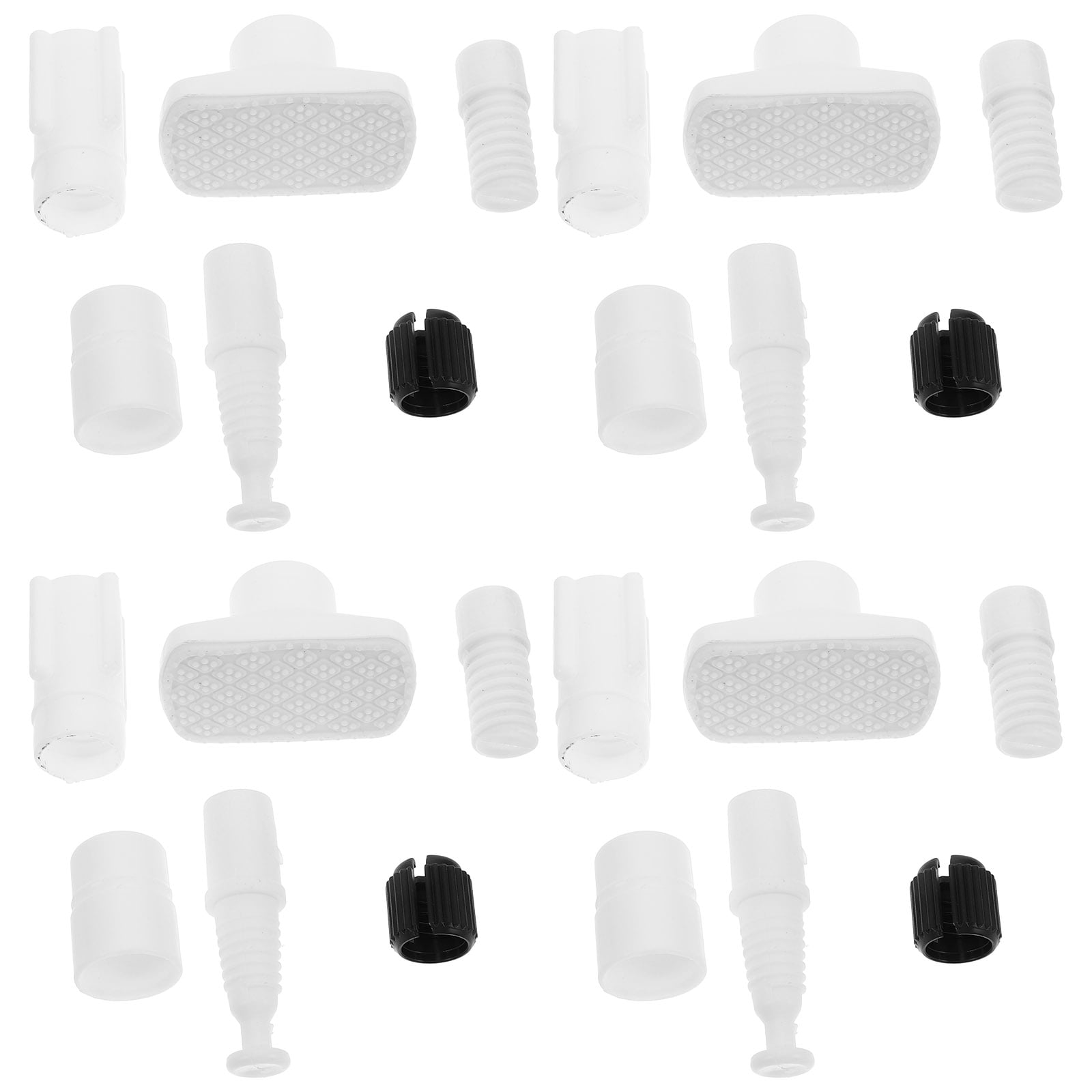 WHAMVOX White Plastic End Caps for Curtain Rod 4 Sets Decorative Hat ...