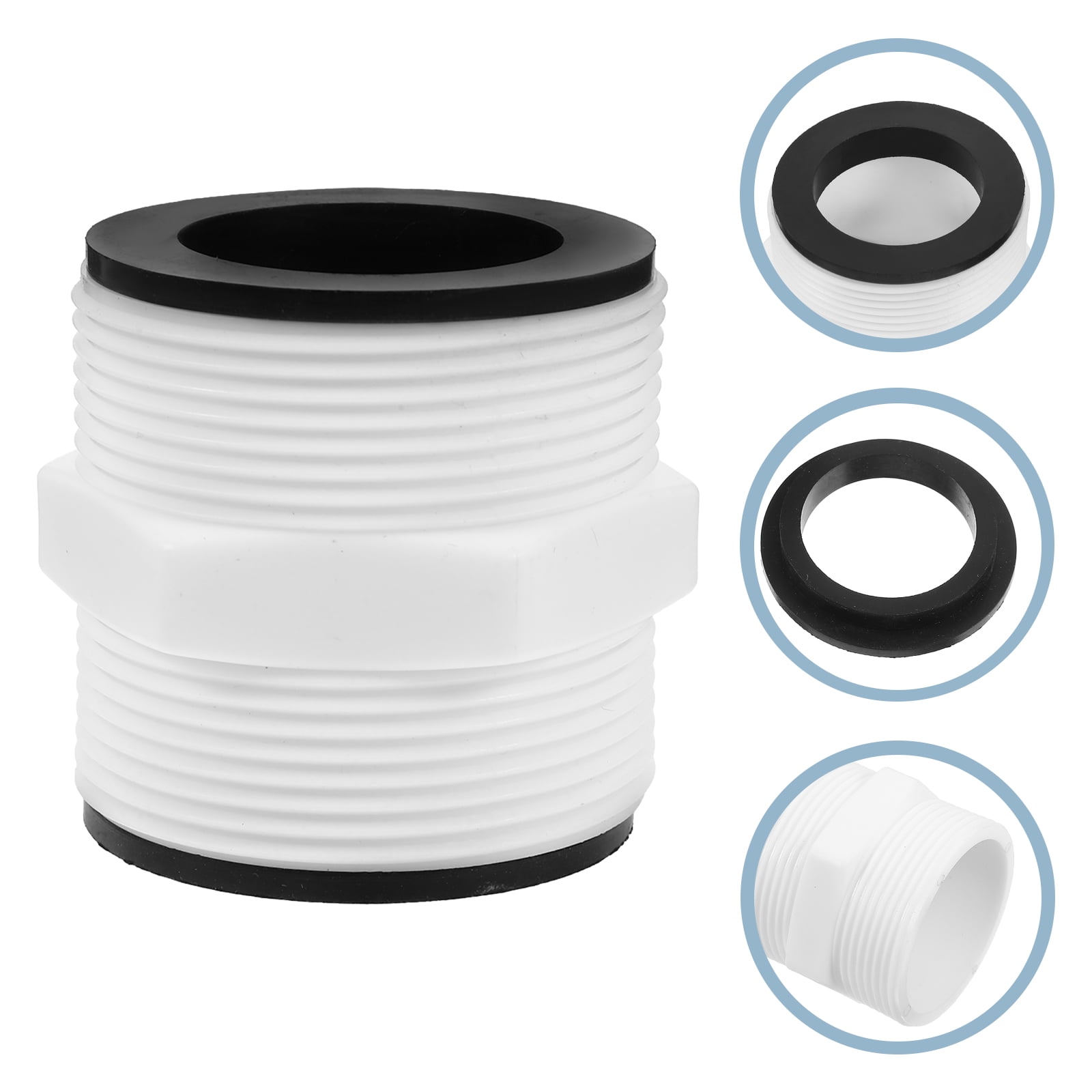 WHAMVOX White Plastic Pool Hose Connector for Above Ground Pools with ...