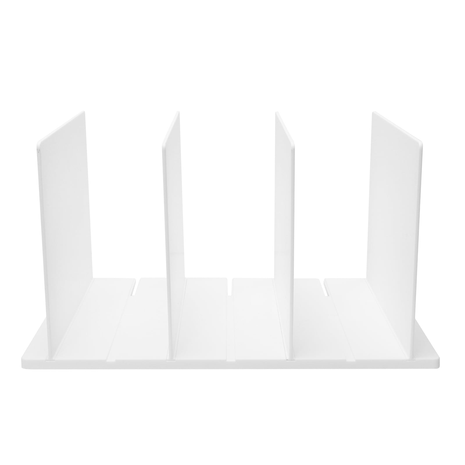 WHAMVOX White Plastic Rectangular Shelf Divider for Books and Towels 1 ...