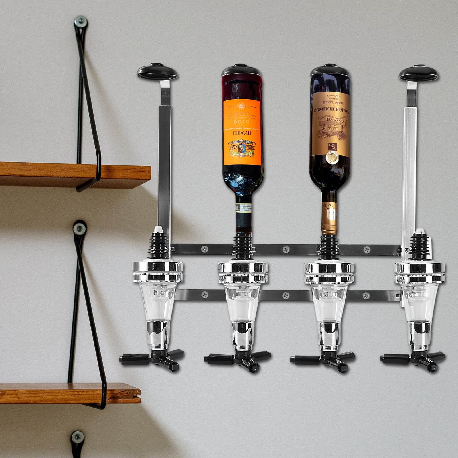 WHAMVOX Wine Machine Wall Mounted 4-station Liquor Drinking Pourer Home ...