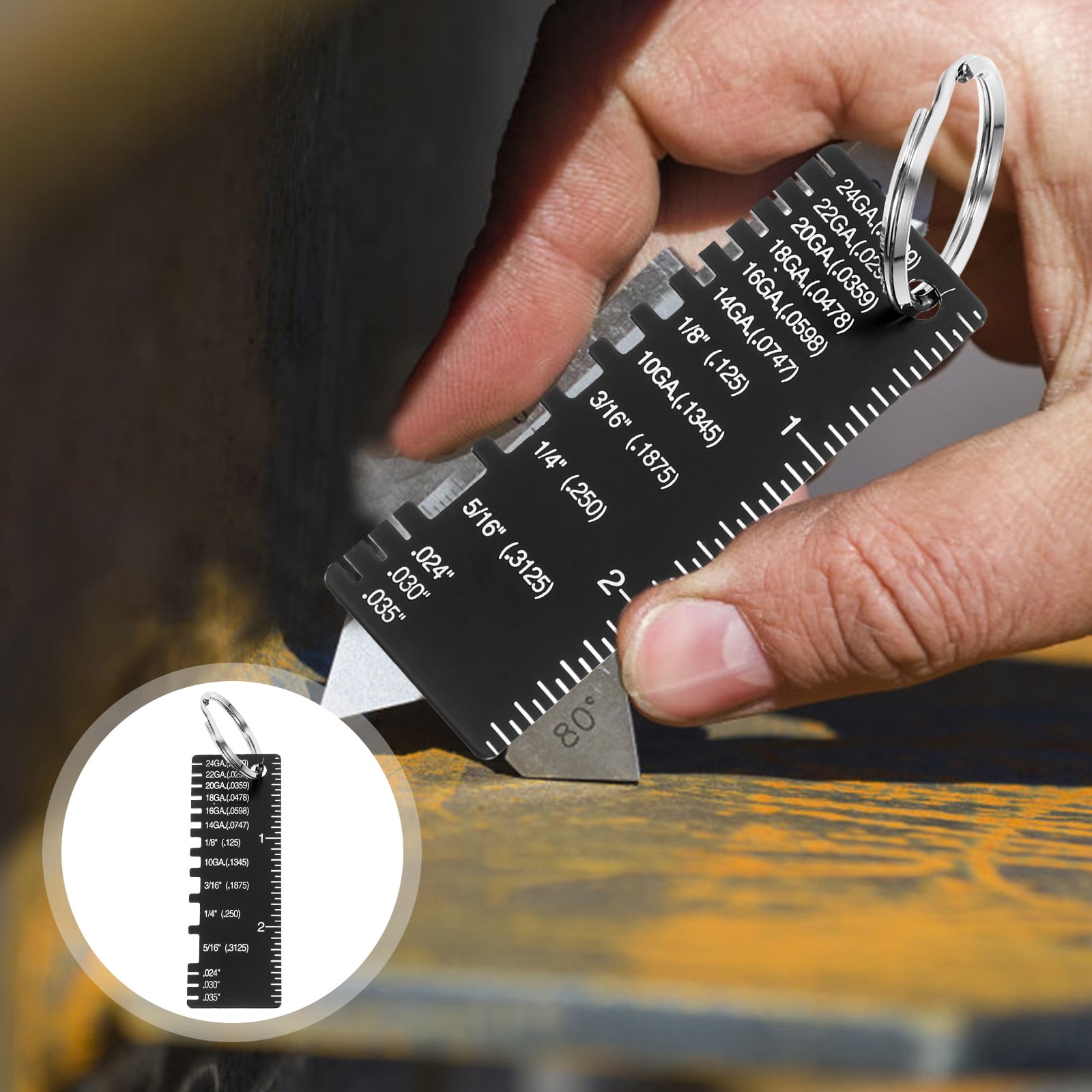 WHAMVOX Wire Measuring Micrometer Weld Inspection Ruler Work - Walmart.com