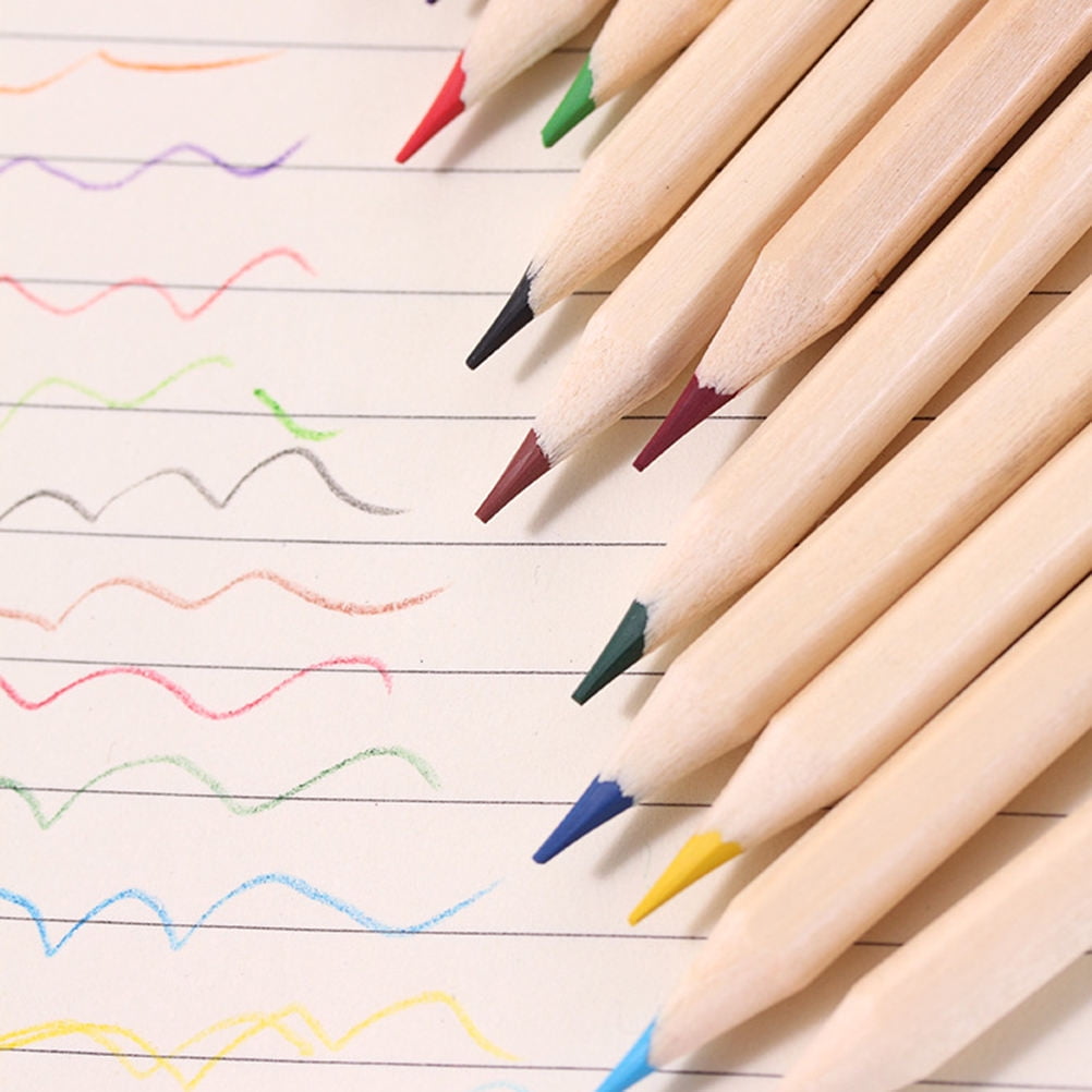 WHAMVOX Wood Colored Pencils Set of Drawing in Khaki Synthetic Material ...