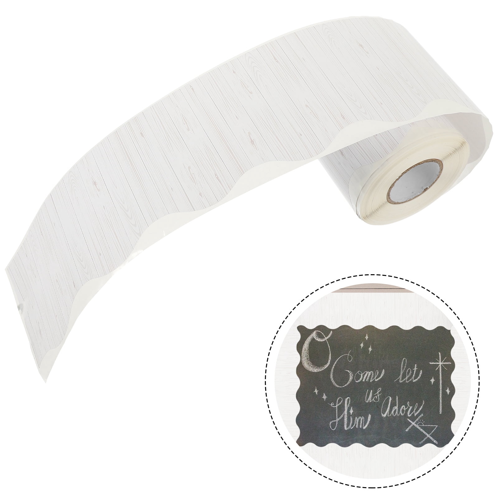 WHAMVOX Wood Grain Bulletin Board Border Sticker for Home Assorted ...