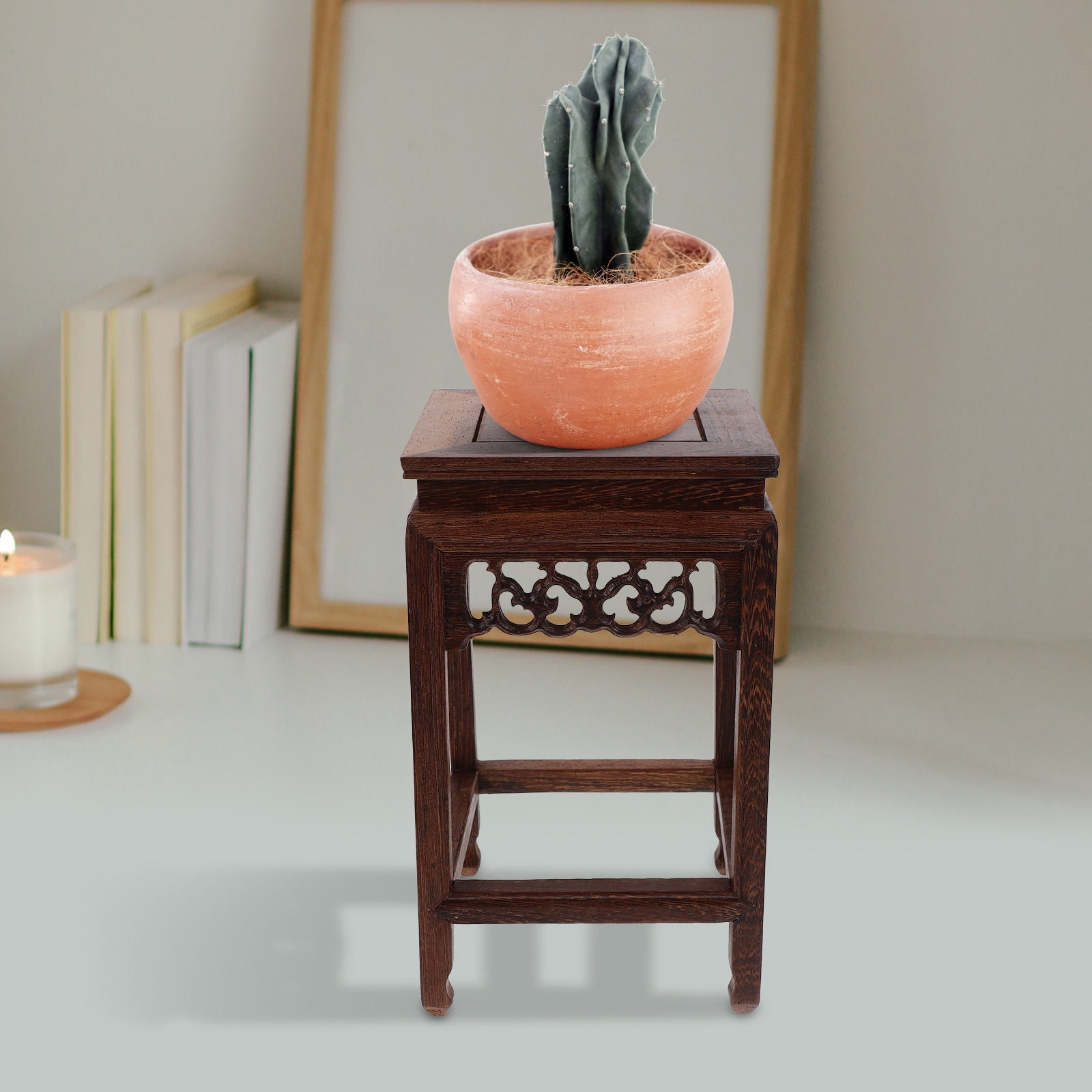 WHAMVOX Wooden Bench Stool Foot Step Stool Short Wood Riser Stools ...