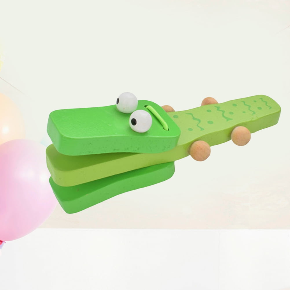 WHAMVOX Wooden Castanets Toys for Kids Playing Bright Green Color Great ...
