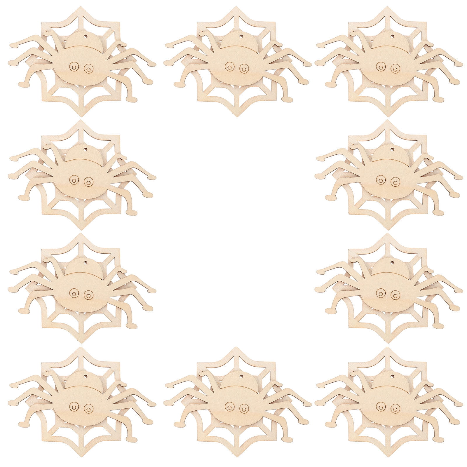 WHAMVOX Wooden Cutouts 20Pcs Khaki for Diy Craft Projects - Walmart.com
