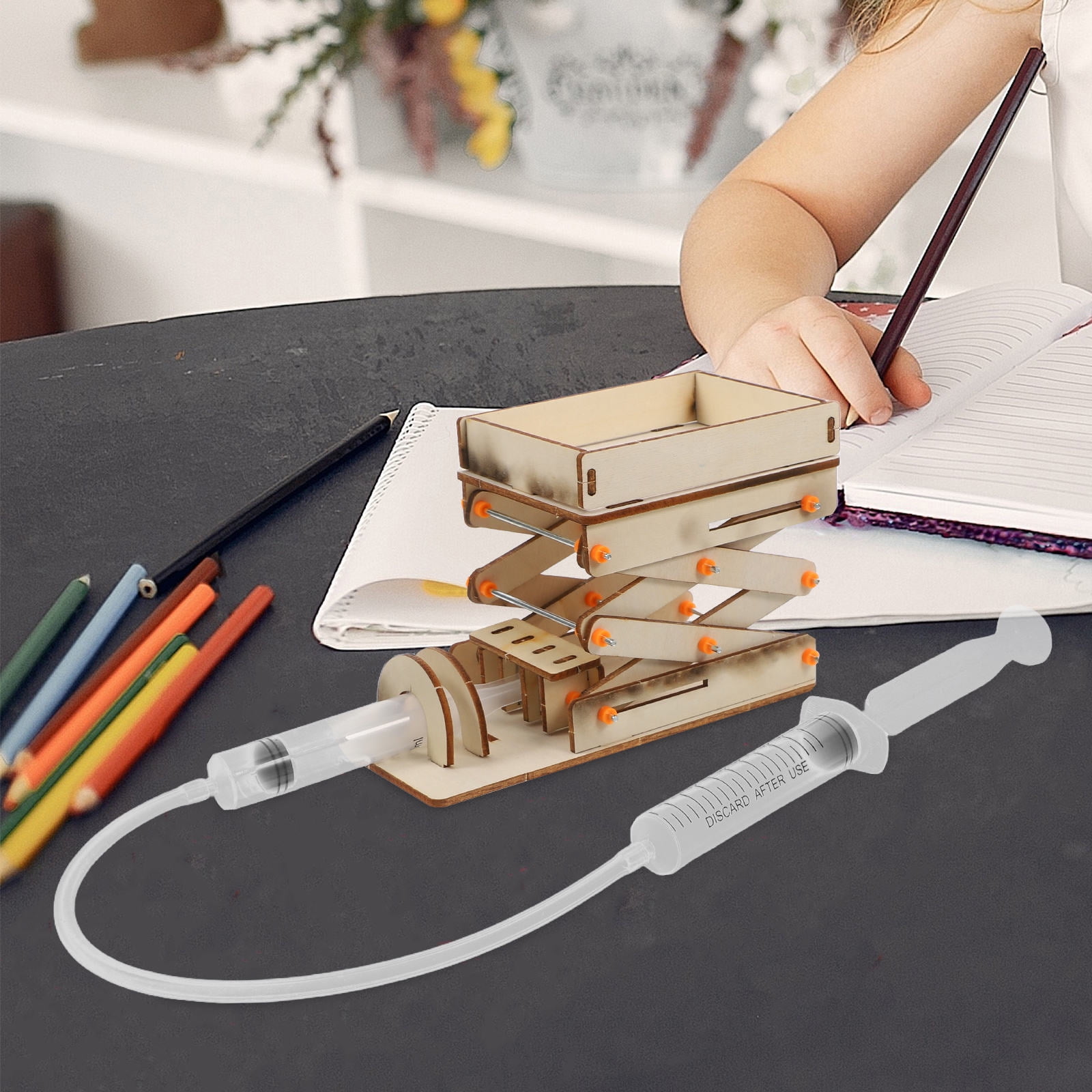 WHAMVOX Wooden DIY Lab Jack Machine Toy for Kids Educational Science ...