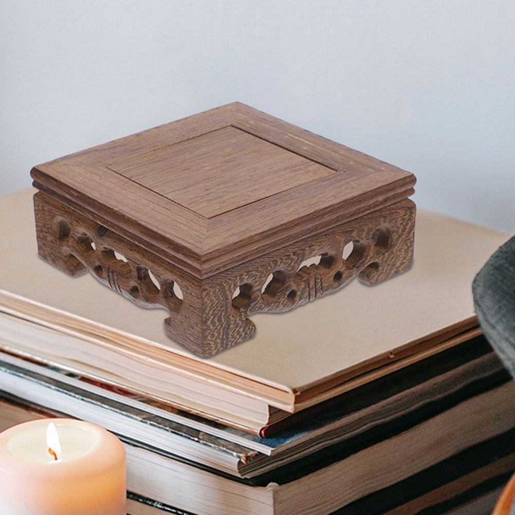 WHAMVOX Wooden Display Stand for Ornaments and Yixing Teapots Crafted ...