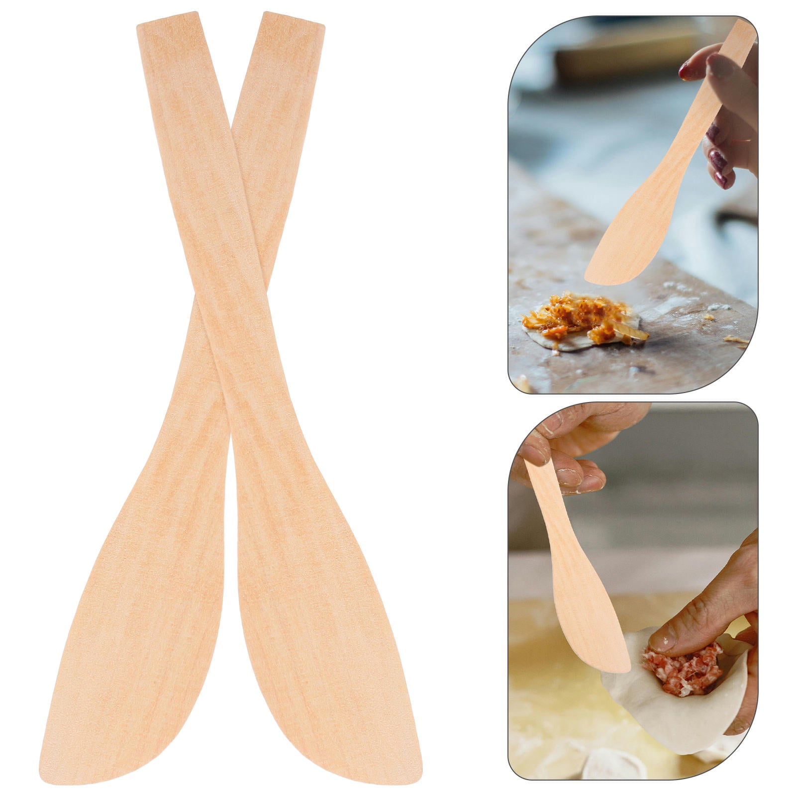 WHAMVOX Wooden Dumpling Making Spoons for Home Use Crafted with Smooth ...