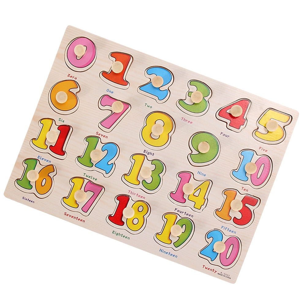 WHAMVOX Wooden Puzzle Board for Kids Learning Assorted Color Smooth ...