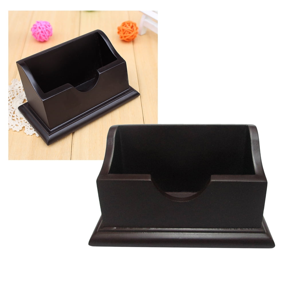 WHAMVOX Wooden Storage Box for Table Use Compact Design Black Color ...