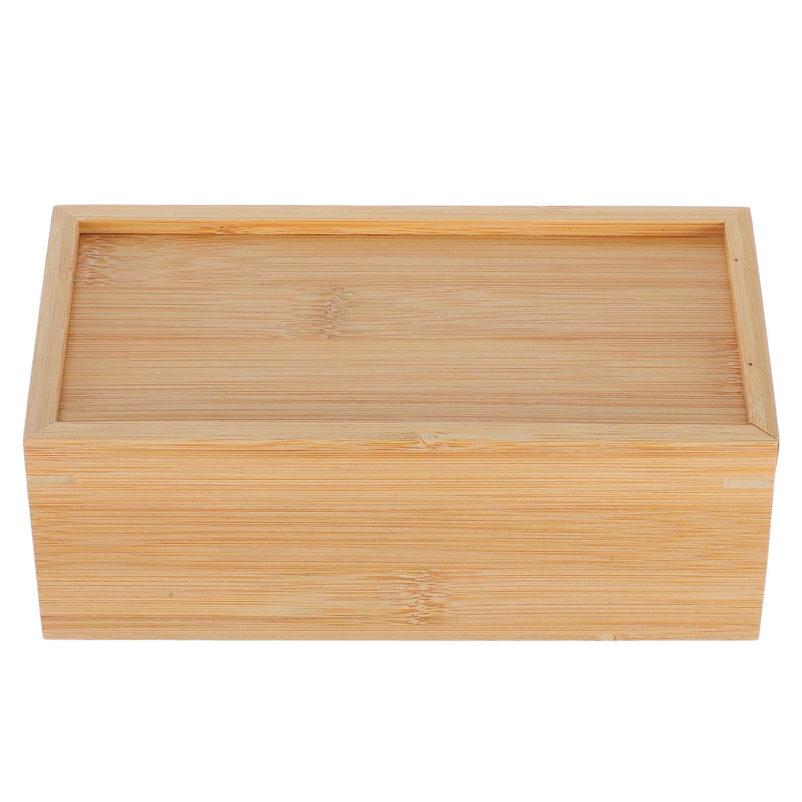 WHAMVOX Wooden Storage Box with Sliding Lid for Desk Organization Light ...
