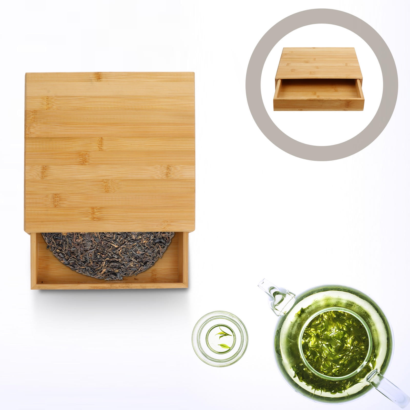 WHAMVOX Wooden Tea Cake Packaging Box Container Office Packing Khaki 25 ...