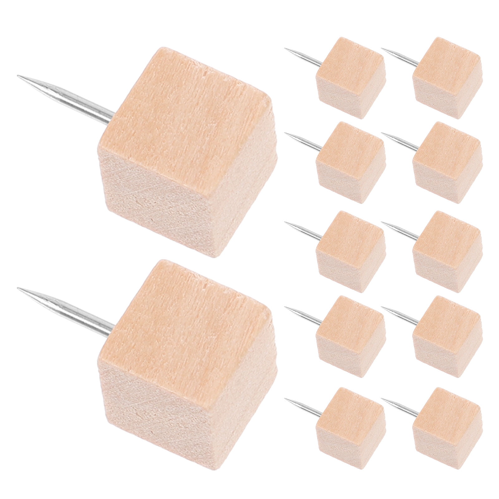 WHAMVOX Wooden Thumb Tacks for Bulletin Boards and Maps Assorted Color ...